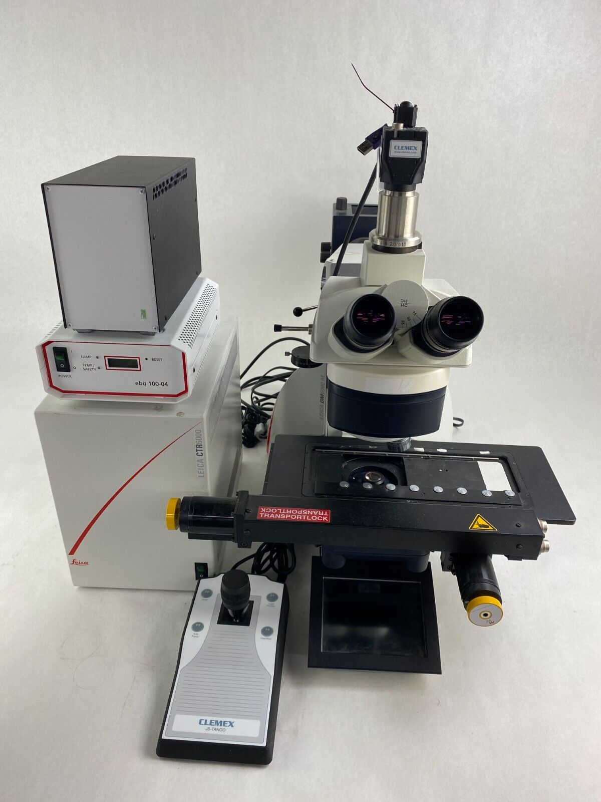 Leica DM6000M Microscope w/ Objectives Power Supplies Clemex Camera