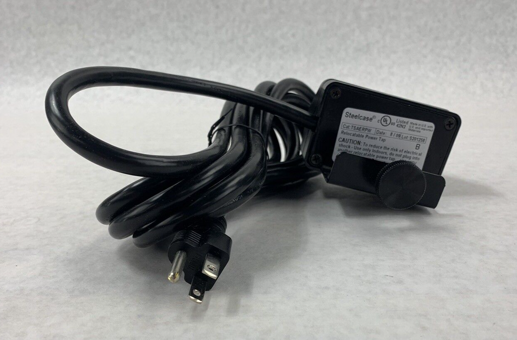 Steelcase Desk TSAERPW Relocatable Power Tap Extension Cord