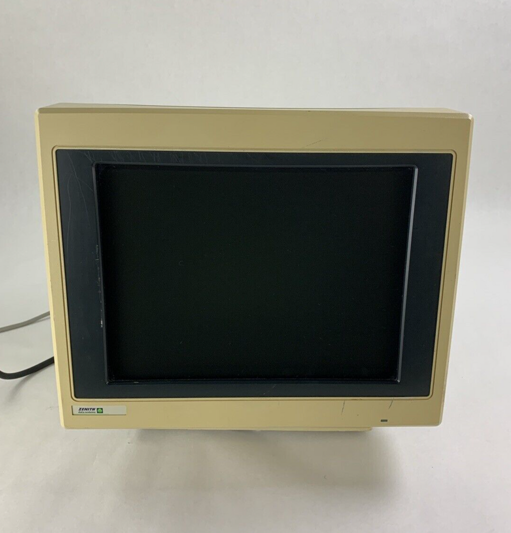 Zenith Data Systems ZCM-1492 FTM CRT Monitor VGA Screen Powers No Disp