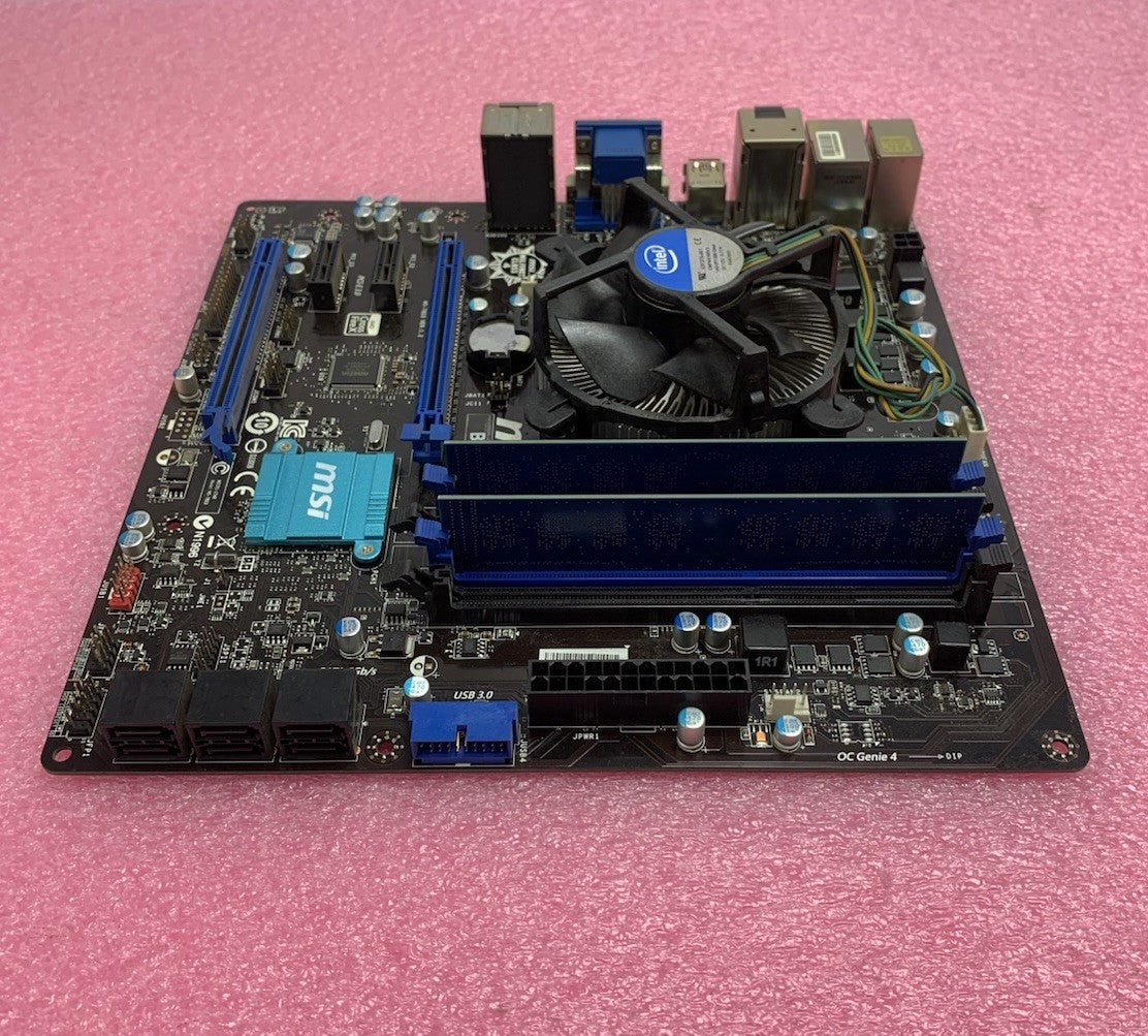 MSI B85M-G43 Motherboard Intel Core i7-4790 3.6GHz 8GB RAM 2 Sticks w/