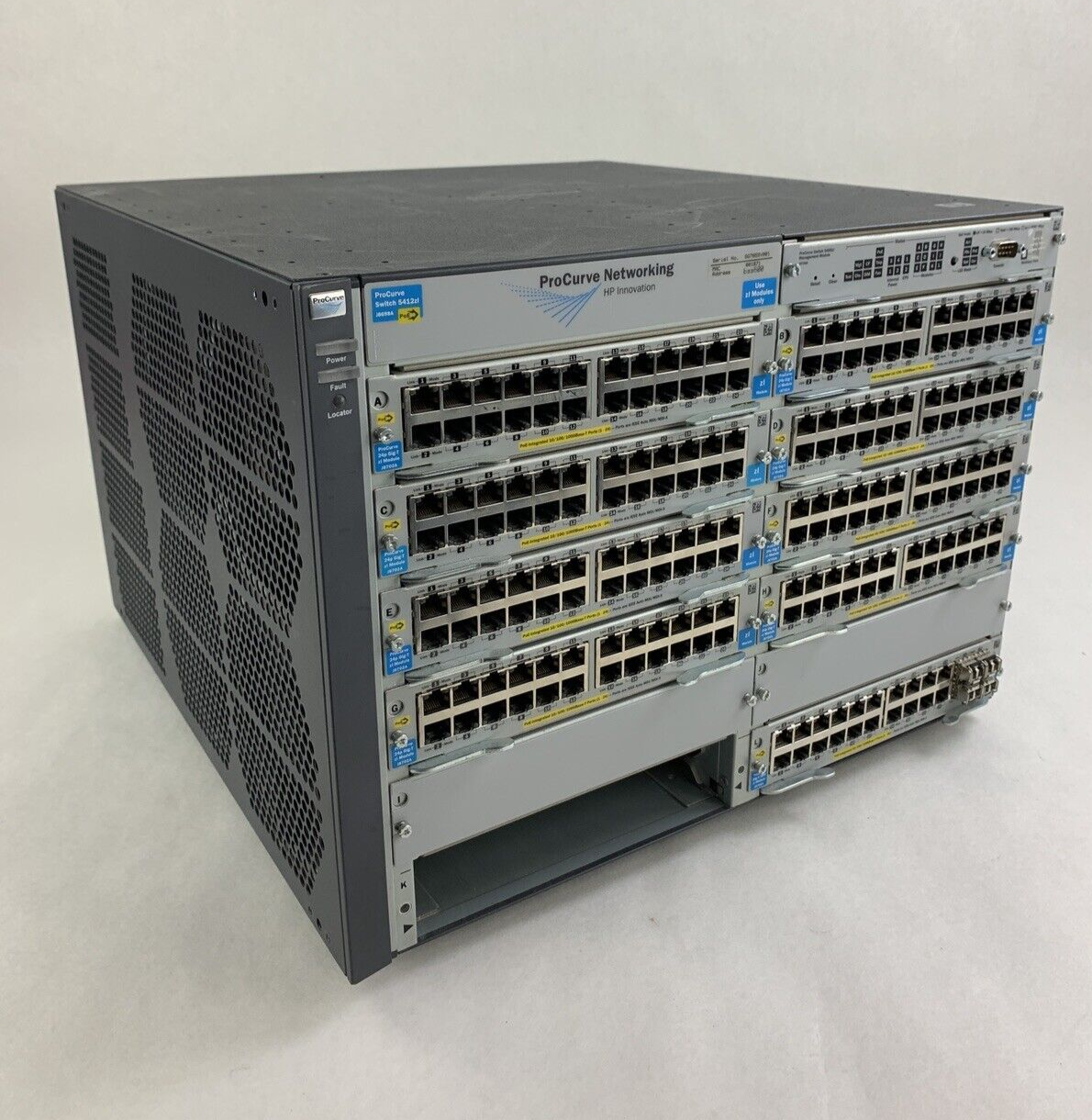 HP ProCurve J8698A 5412zl 8x J8702A 1x J8705A Gig PoE Network Switch T
