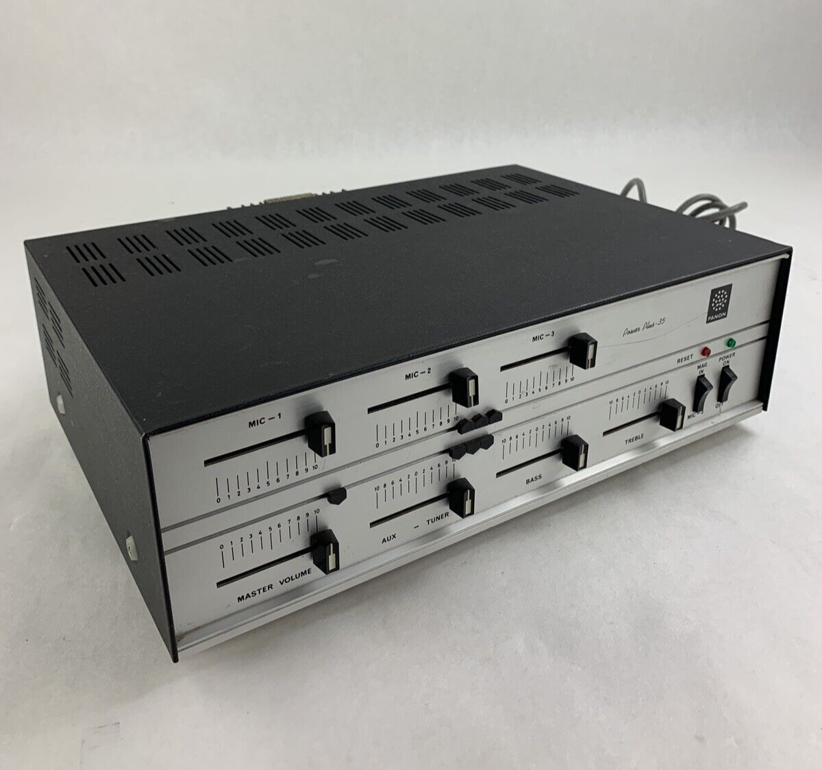 Fanon Power Plus 35 Solid State Amp Channel Mixer No Power For Parts a