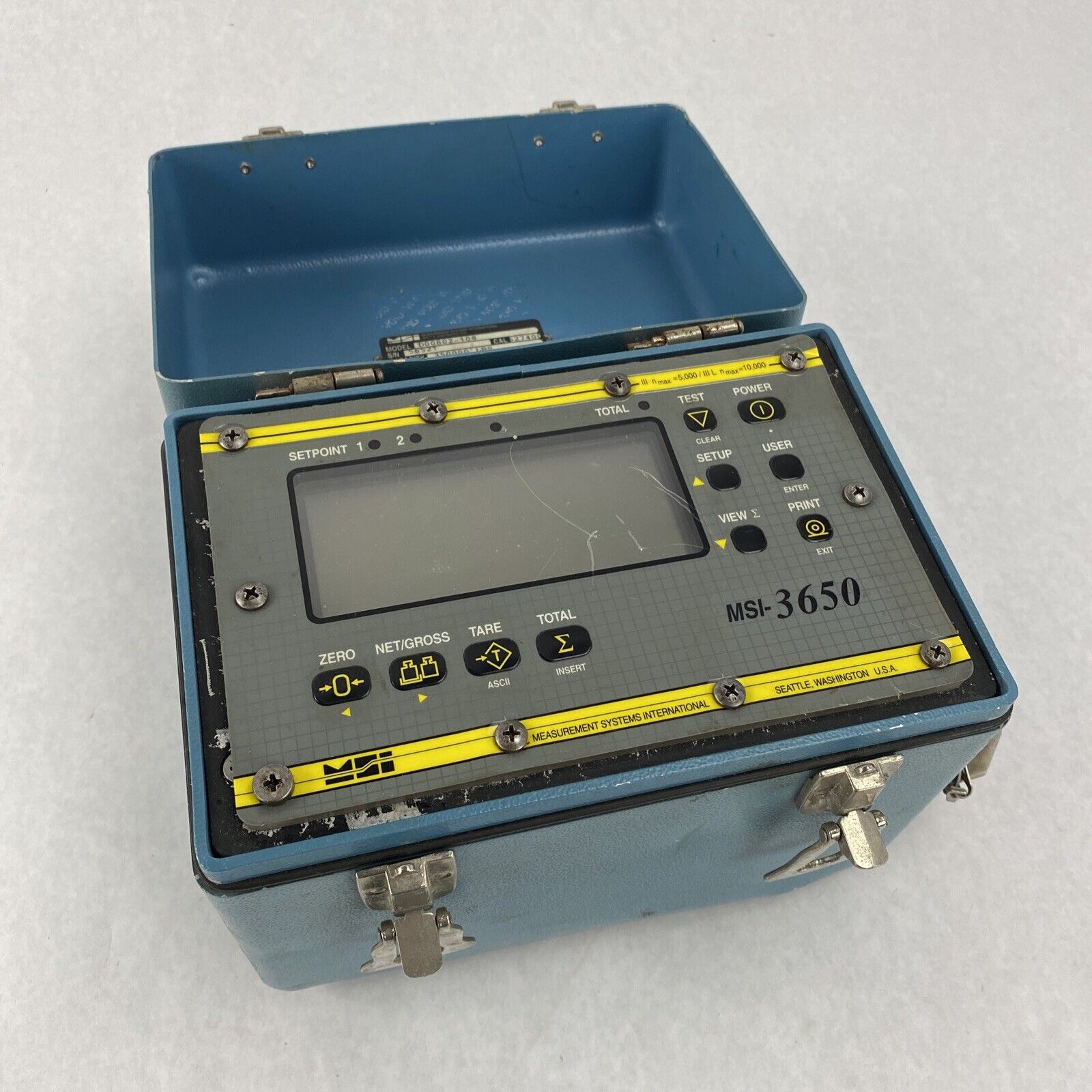 Measurement Systems International MSI-3650 Digital Weight Indicator D0
