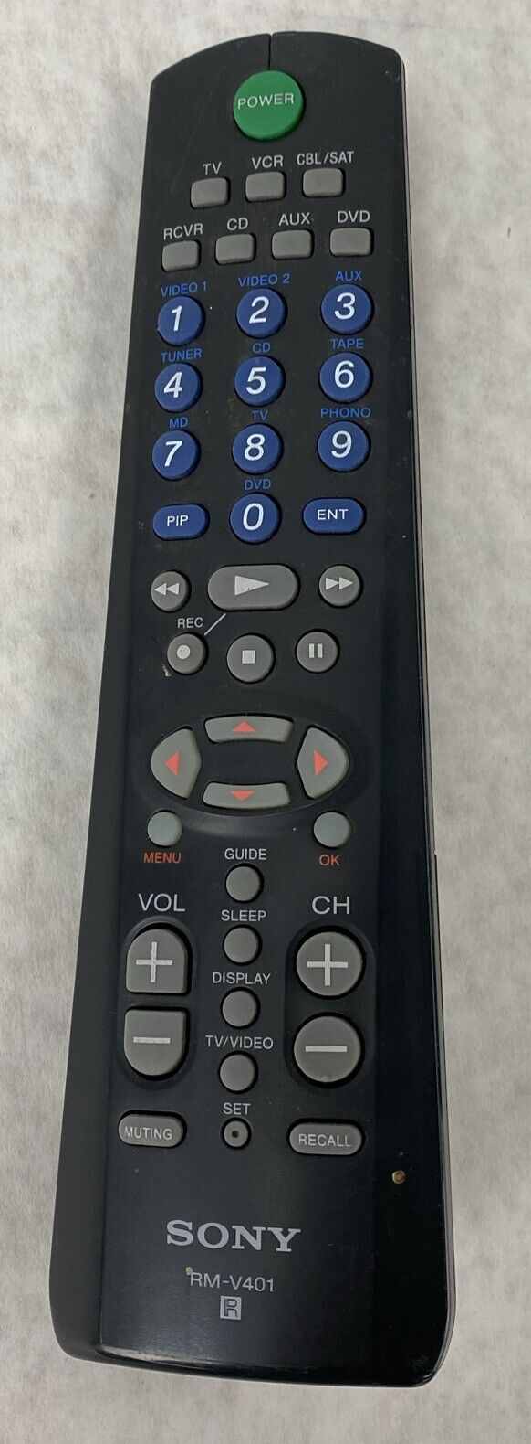 Sony RM-V401 TV CD DVD VCR Cable Satellite Reciever Remote Control TES