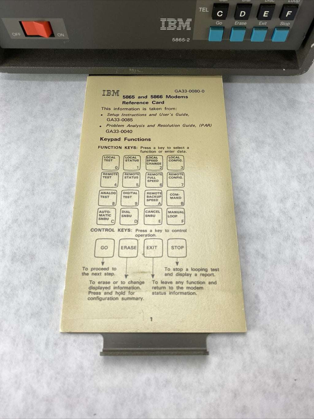 IBM 5865-2 Vintage 4-Port External Modem