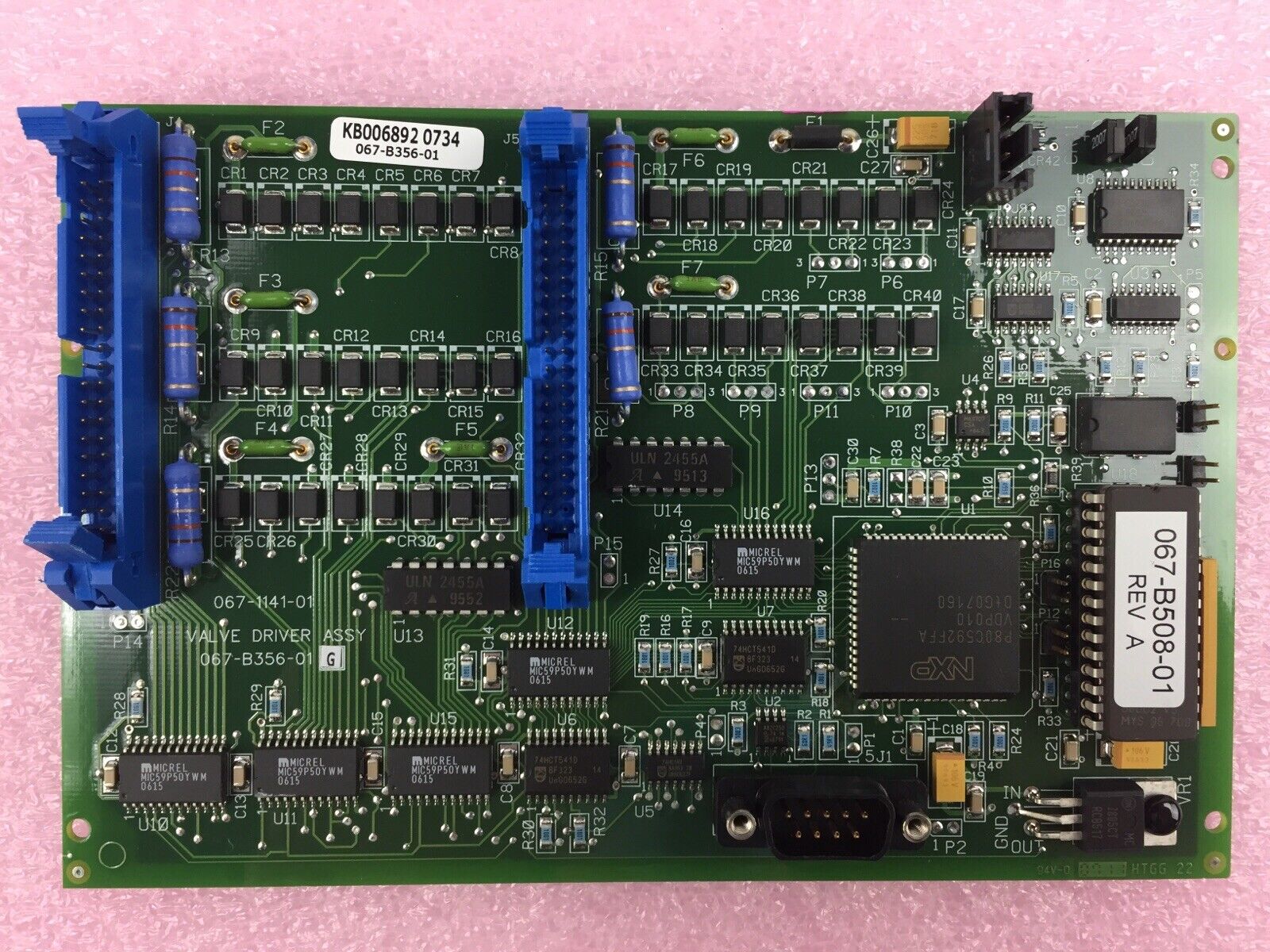 Siemens Bayer 067-B356-01 Valve Driver Assy Board 067-1140-01 Rev D Ad